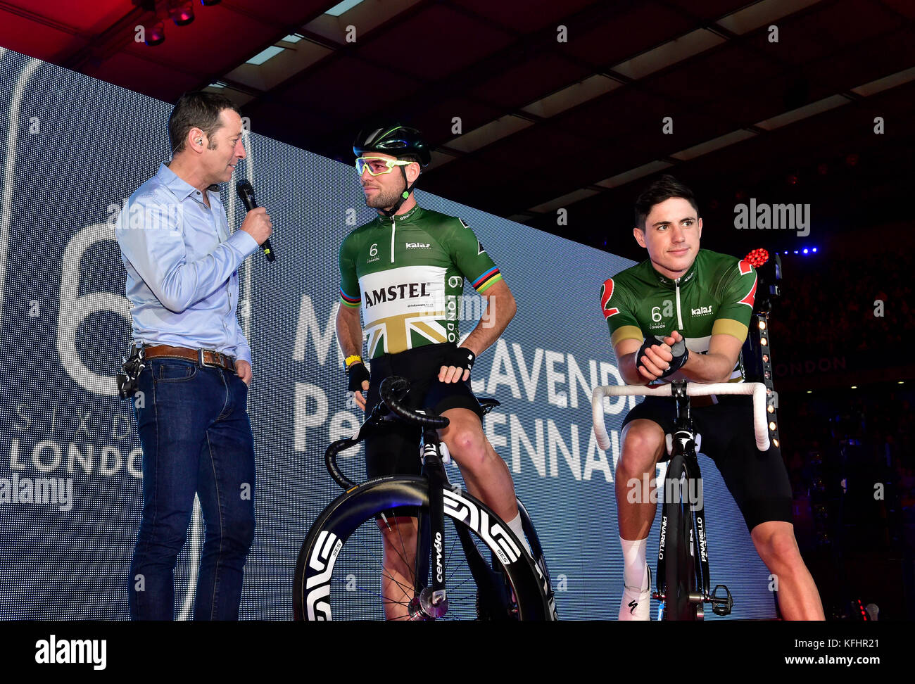 London, UK. 29th Oct, 2017. Mark Cavendish / Peter Kennaugh (GBR) at ...