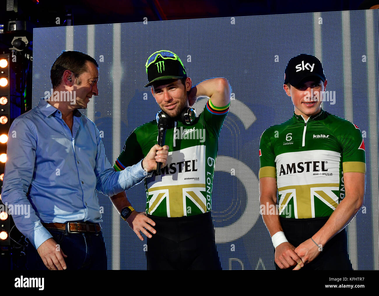 London, UK. 29th Oct, 2017. Mark Cavendish / Peter Kennaugh (GBR) at ...