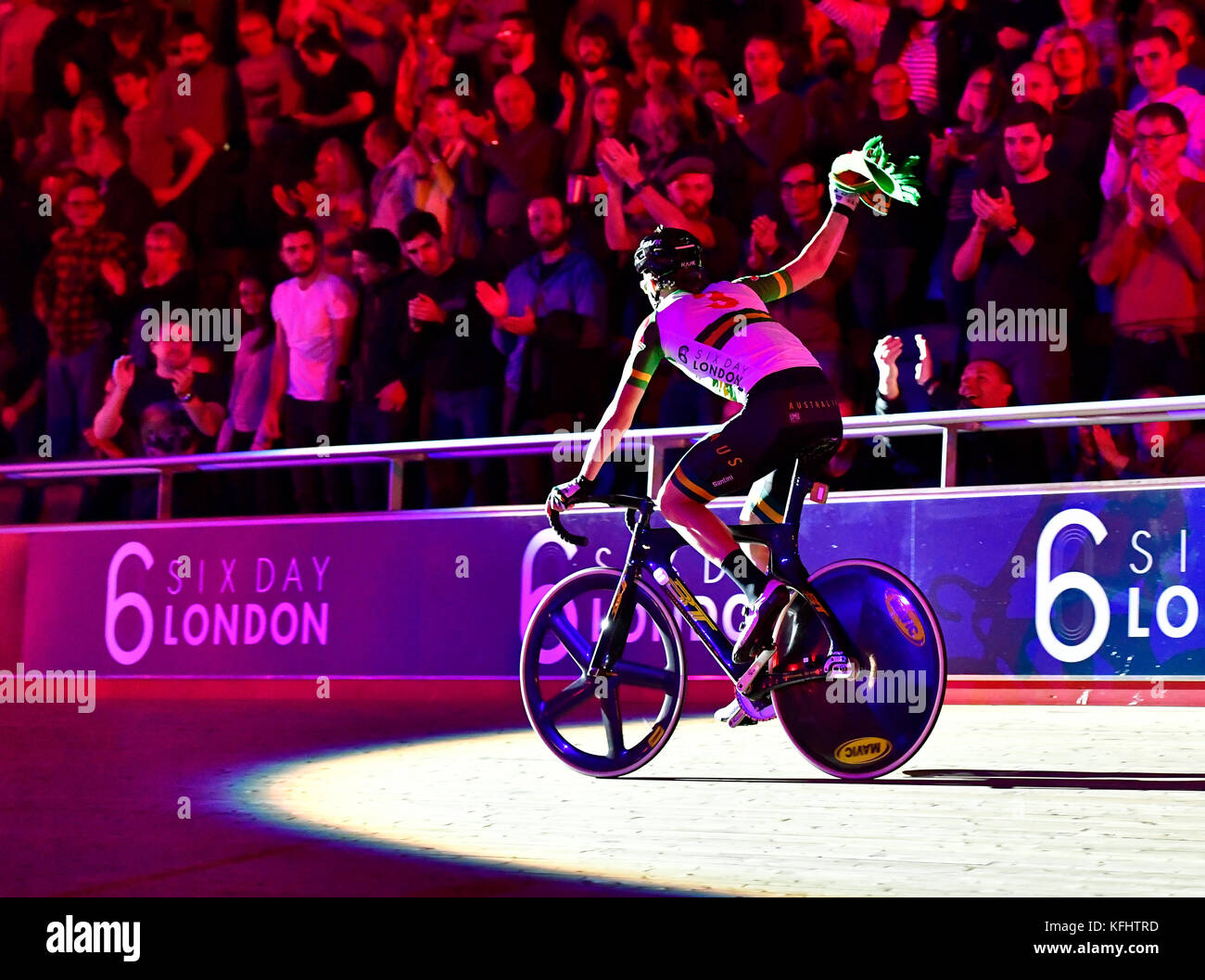 London, UK. 29th Oct, 2017. Cameron Meyer / Callum Scotson (AUS) waving ...