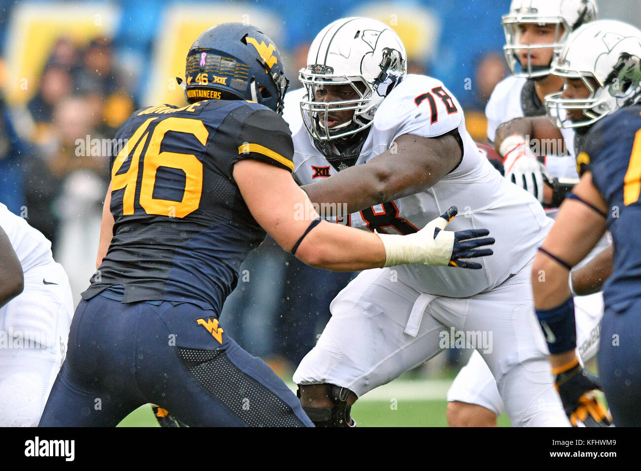 Morgantown, West Virginia, USA. 28th Oct, 2017. Oklahoma State Cowboys ...