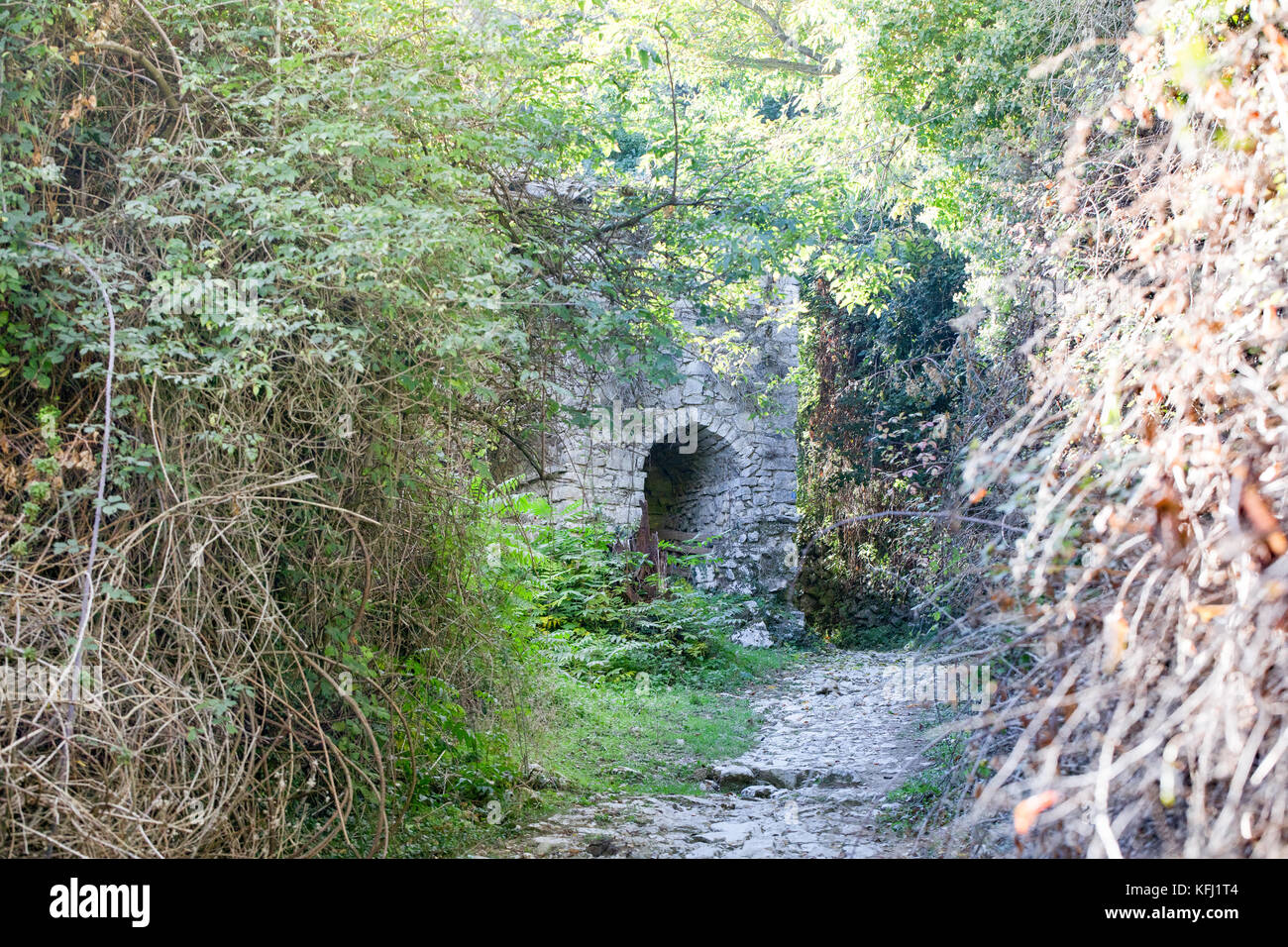 Old Perithia, Corfu's oldest village, incredible ruins of stone build ...