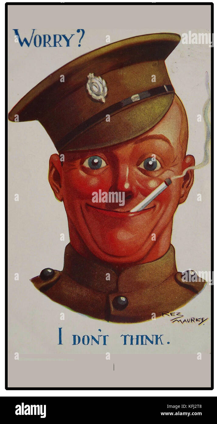 HISTORY OF TOBACCO - An old postcard illustrating the fact that WWI ...