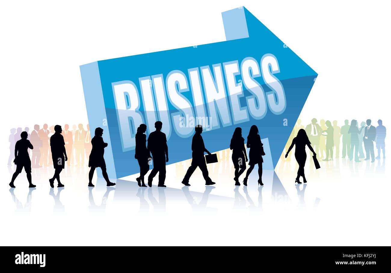 Business growth large group Stock Vector Images - Alamy