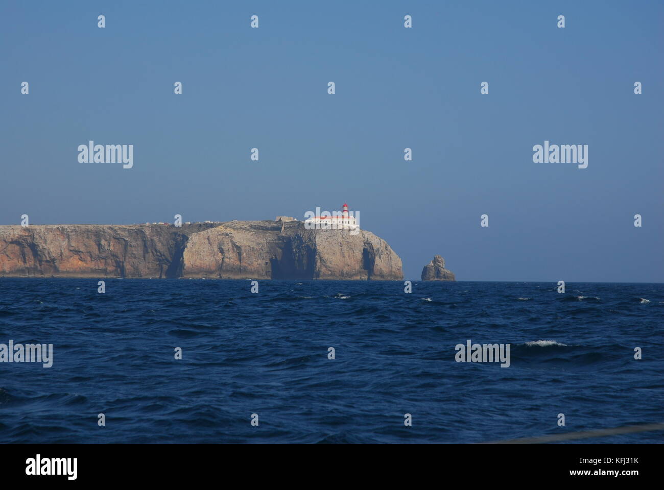 Portugal, Cape St Vincent, Cabo San Vicente, from the Sea Stock Photo ...