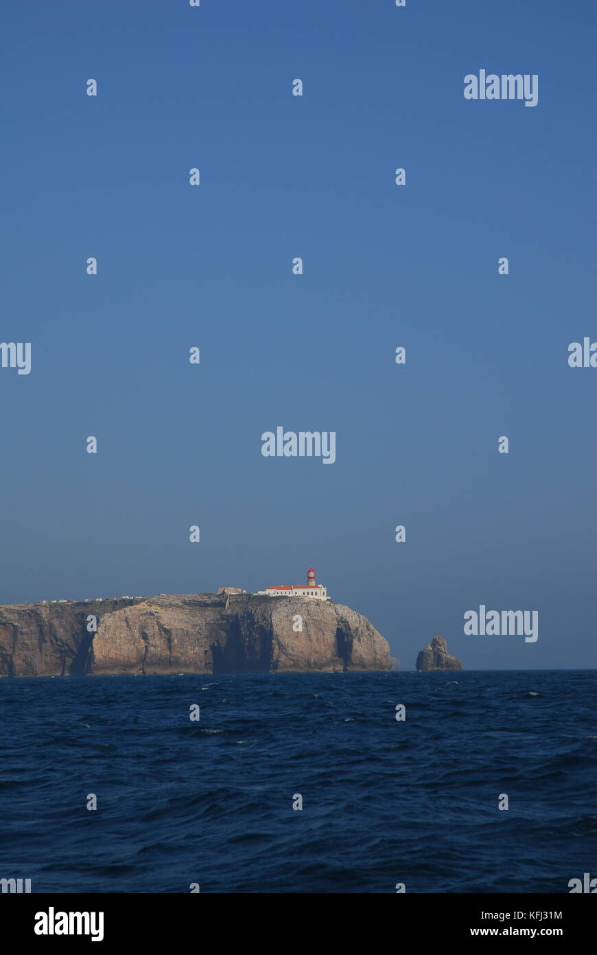Portugal, Cape St Vincent, Cabo San Vicente, from the Sea Stock Photo ...