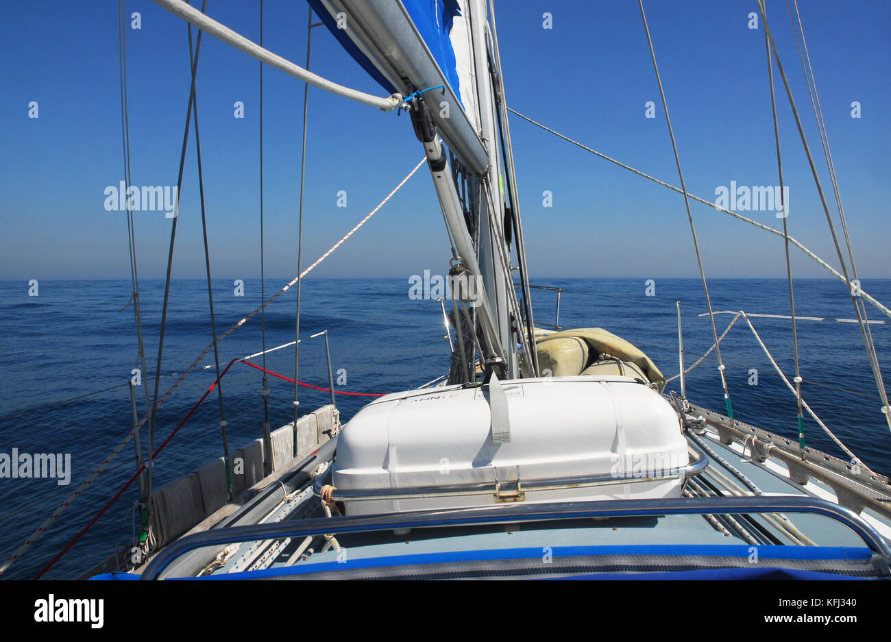 Sailing: View to Horizon from Rustler 36 Stock Photo - Alamy