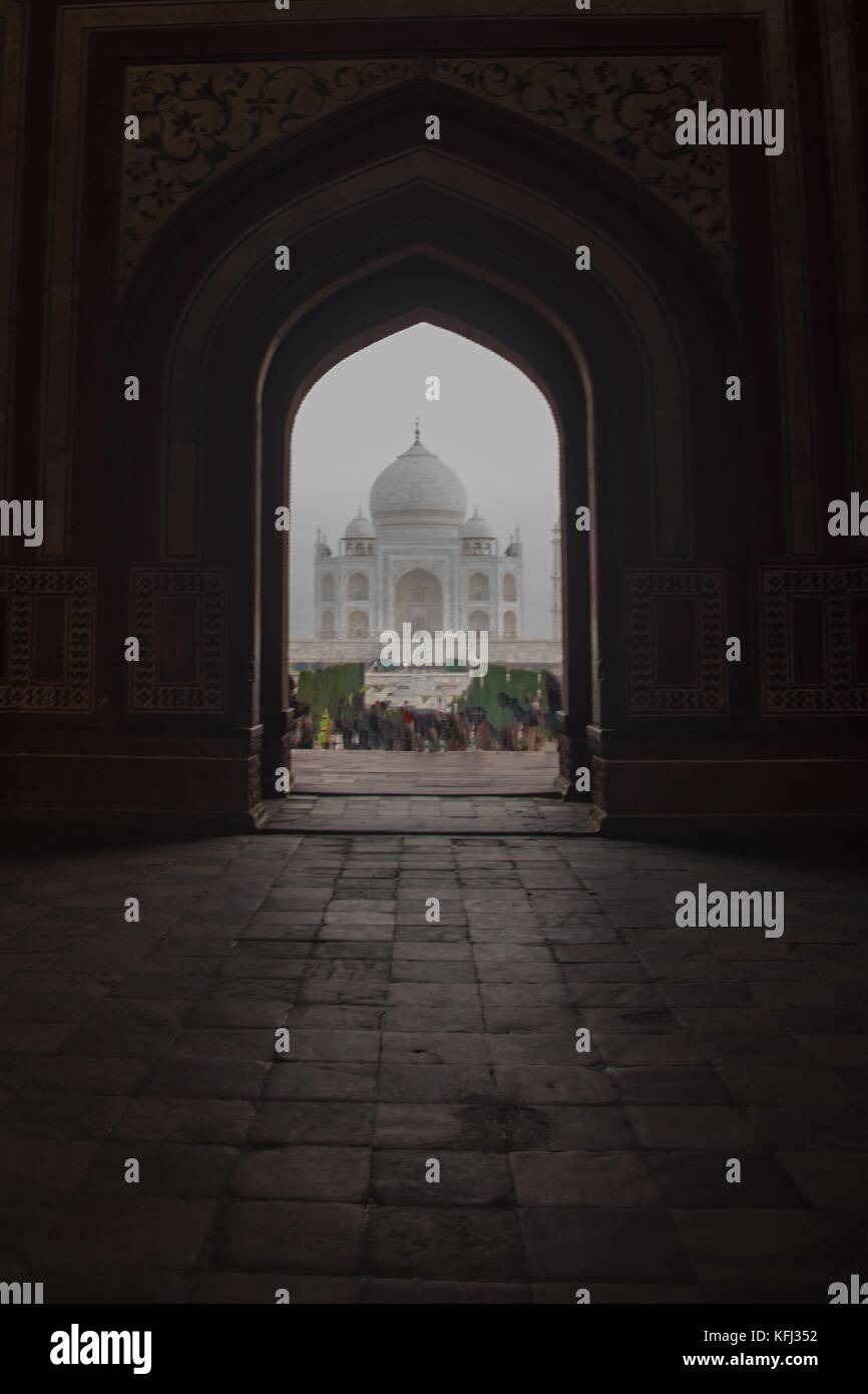 Taj Mahal complex in Agra India Stock Photo - Alamy