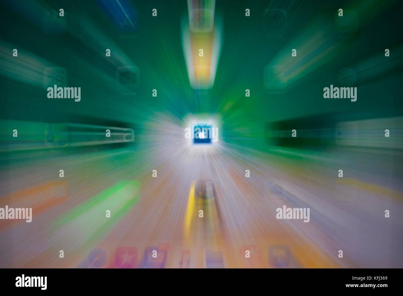 Apple iPad screen with a futuristic look Stock Photo - Alamy