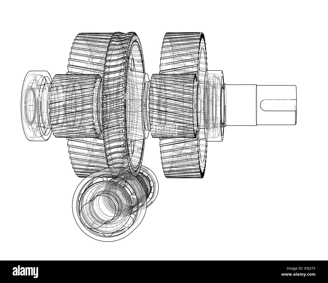 Gearbox sketch. Vector Stock Vector Image & Art - Alamy