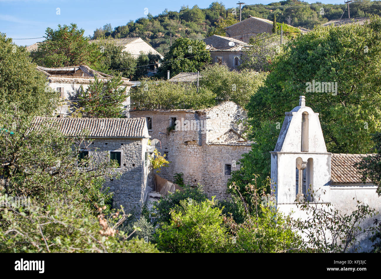 Old Perithia, Corfu's oldest village, incredible ruins of stone build ...