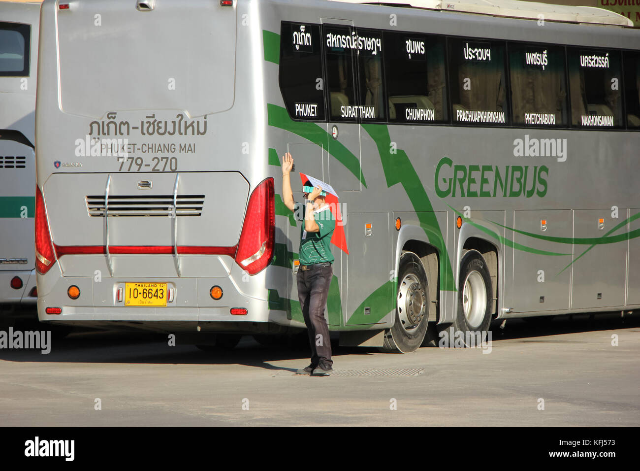 CHIANGMAI, THAILAND -NOVEMBER 25 2015: New Scania 15 Meter bus of ...