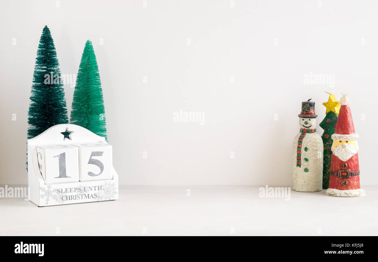December Save the Date calendar for Christmas. Displays number of ...