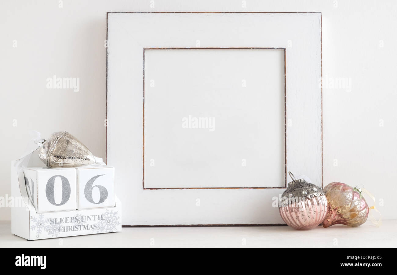 December Save the Date calendar for Christmas. Displays number of ...