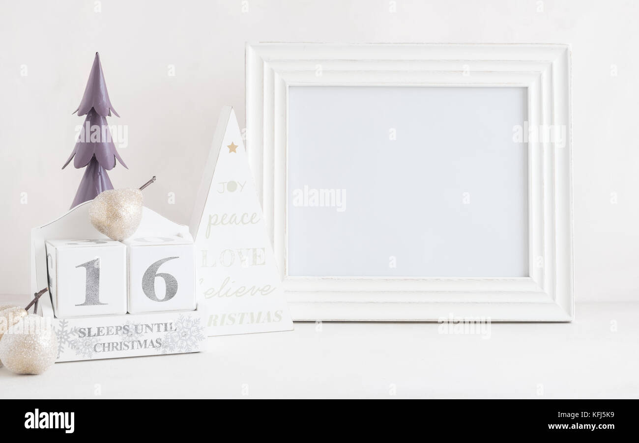 December Save the Date calendar for Christmas. Displays number of ...