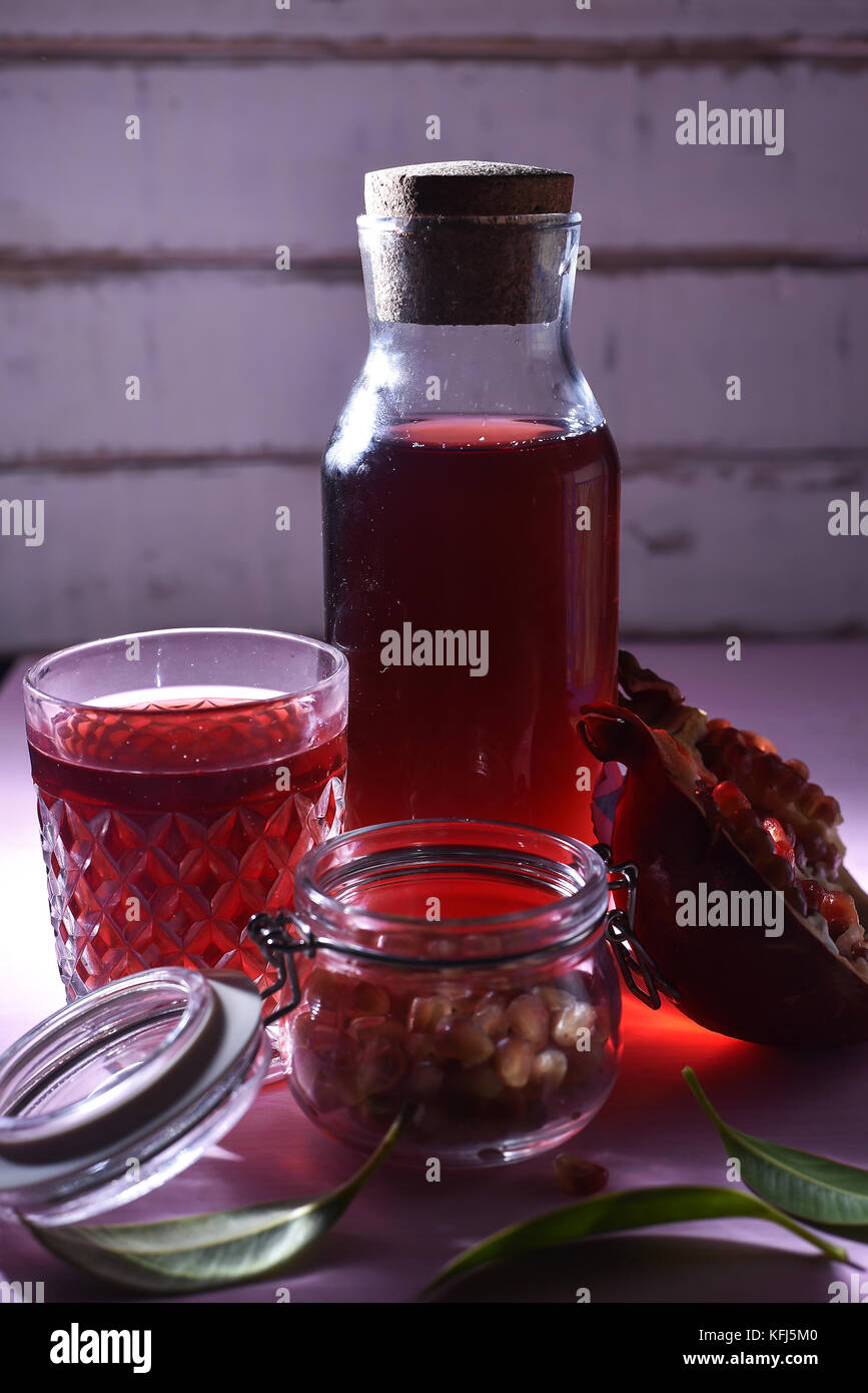 Grant and pomegranate juice Stock Photo - Alamy