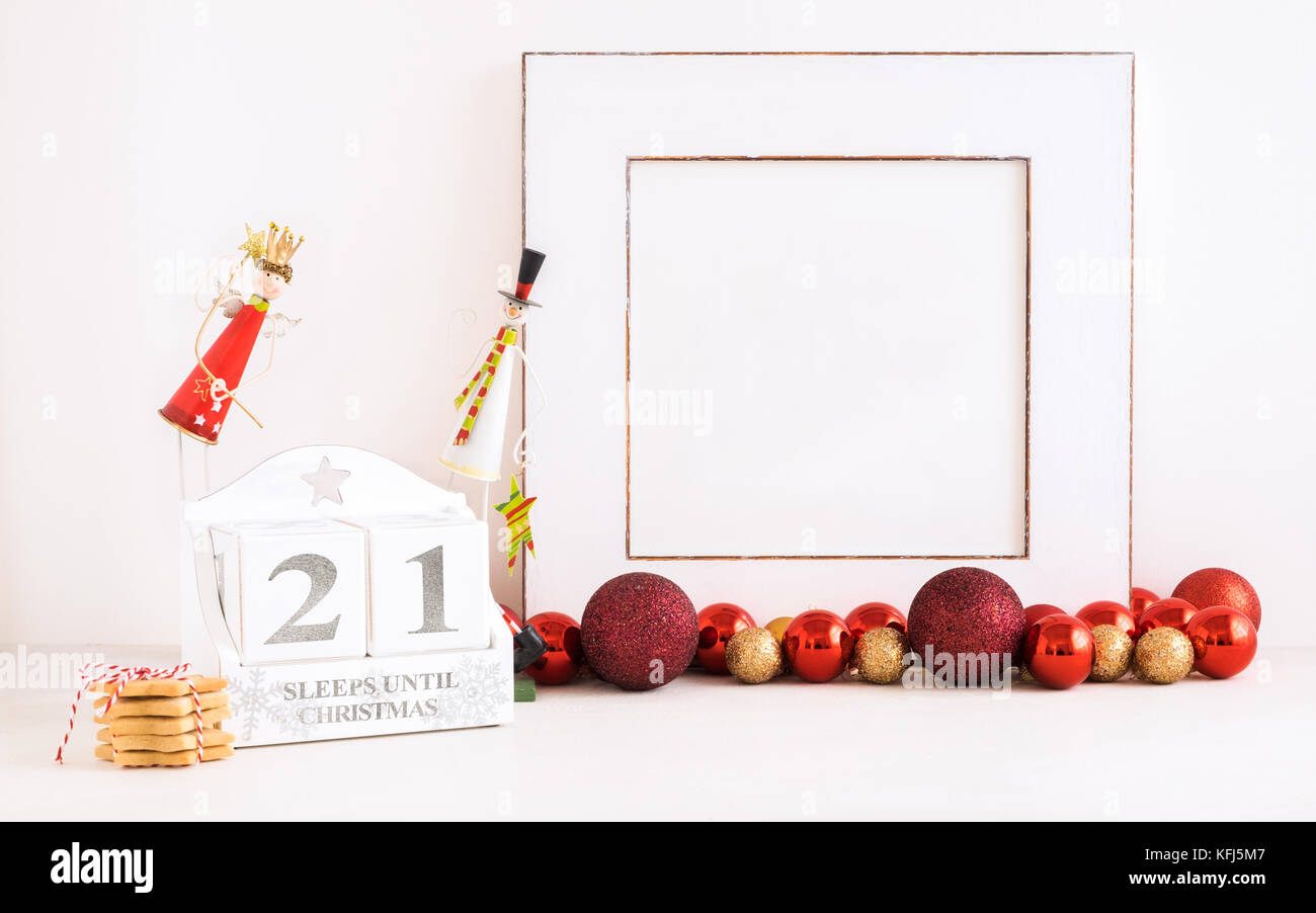 December Save the Date calendar for Christmas. Displays number of ...