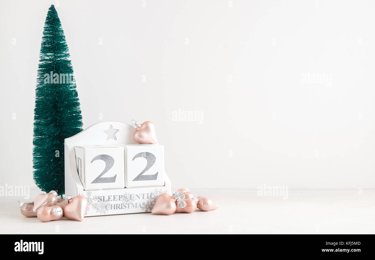 December Save the Date calendar for Christmas. Displays number of ...