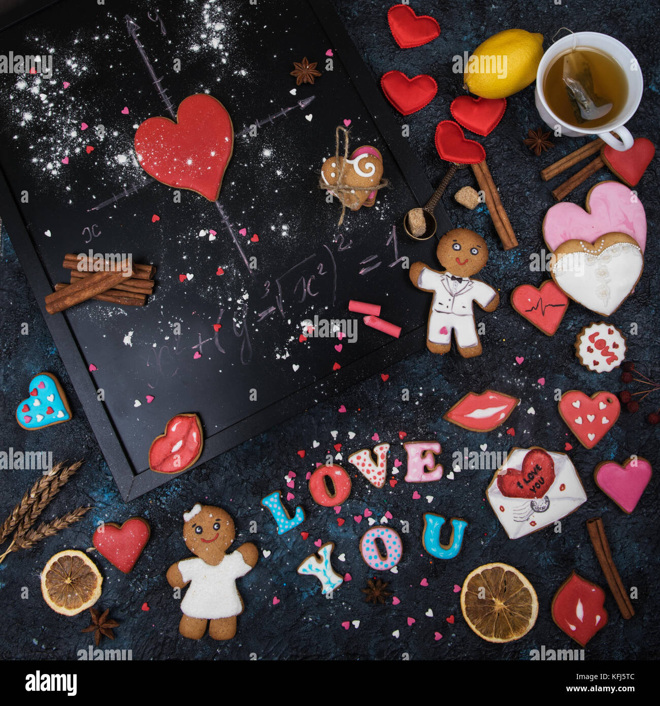 Math, hearts, formula of love Stock Photo - Alamy