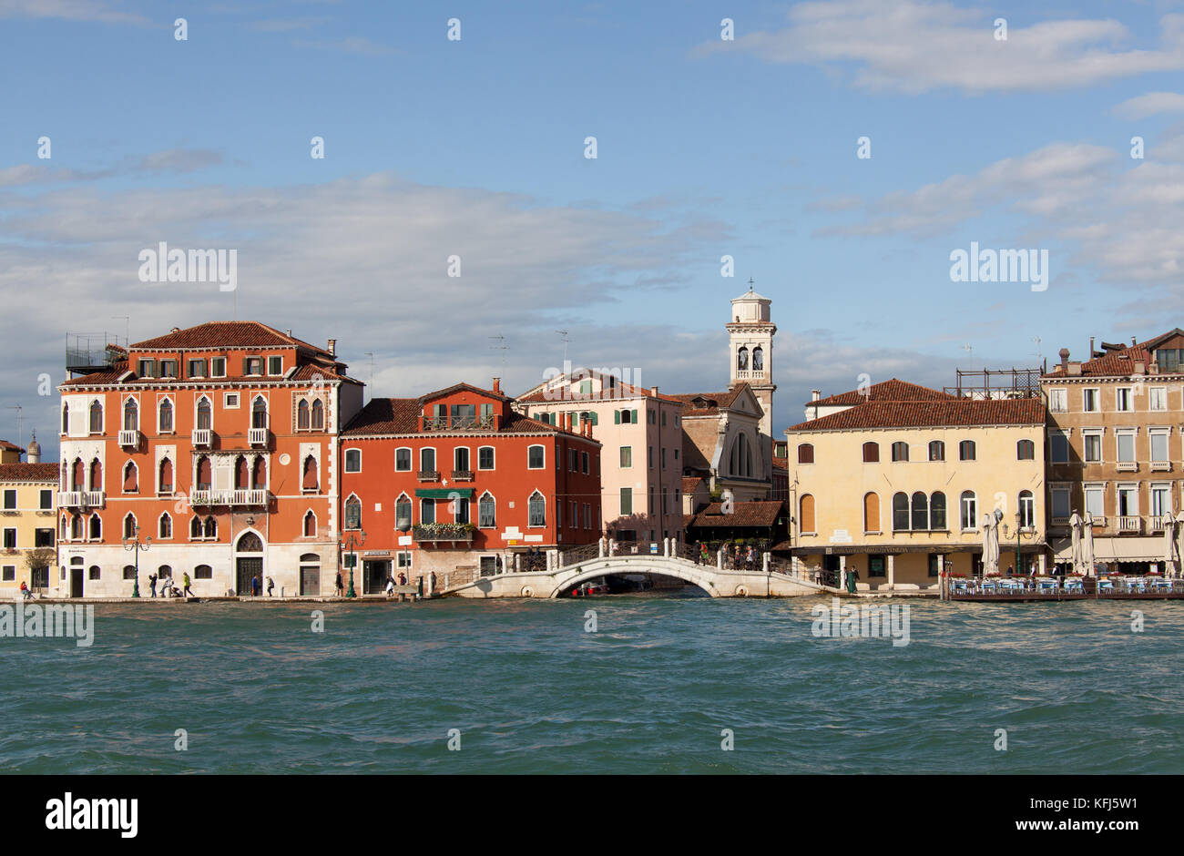 City of Venice Italy. Picturesque view of the Giudecca Canal waterfront ...