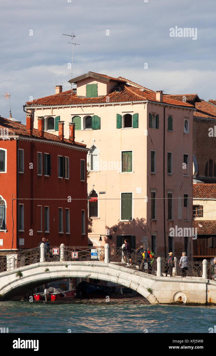 City of Venice Italy. Picturesque view of the Giudecca Canal waterfront ...