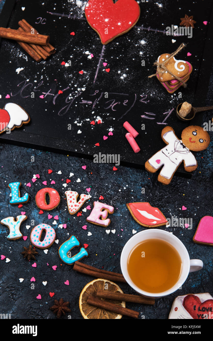 Math, hearts, formula of love Stock Photo - Alamy