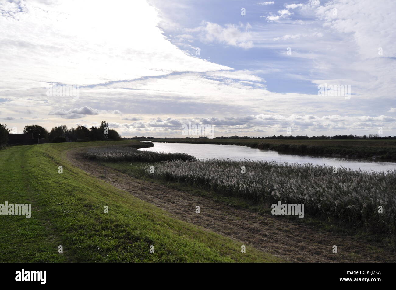 River Great Ouse at Wiggenhall St Peter Fenland Norfolk UK Stock Photo ...