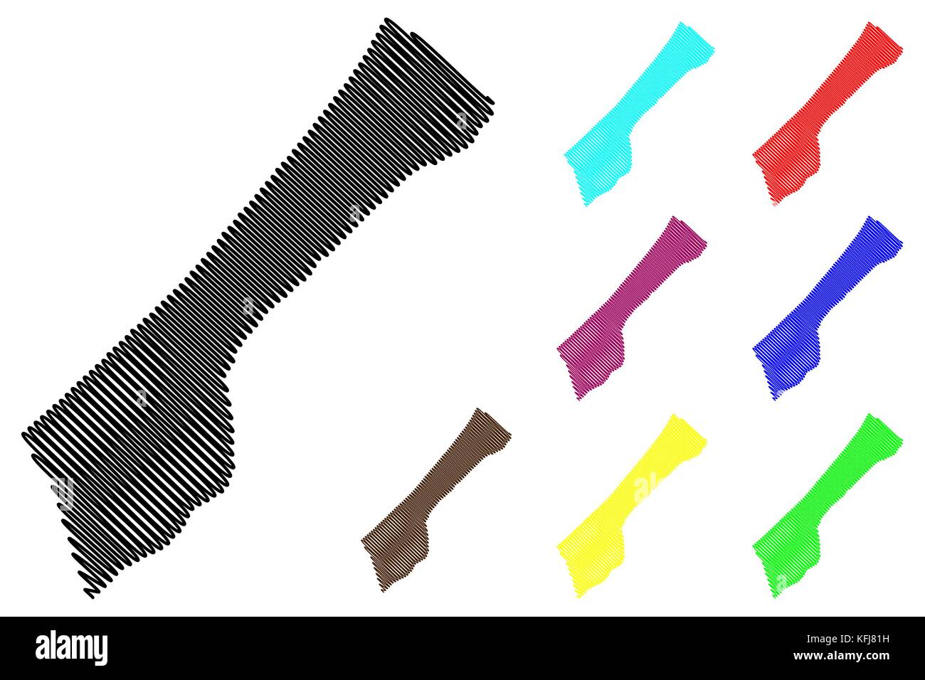 Gaza strip map vector illustration, scribble sketch Gaza strip Stock ...