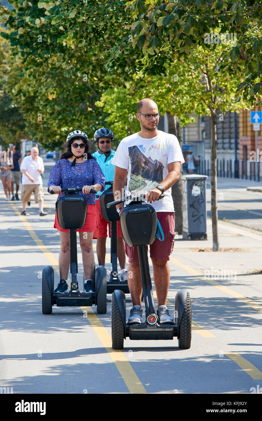Segway tour around Budapest Stock Photo - Alamy