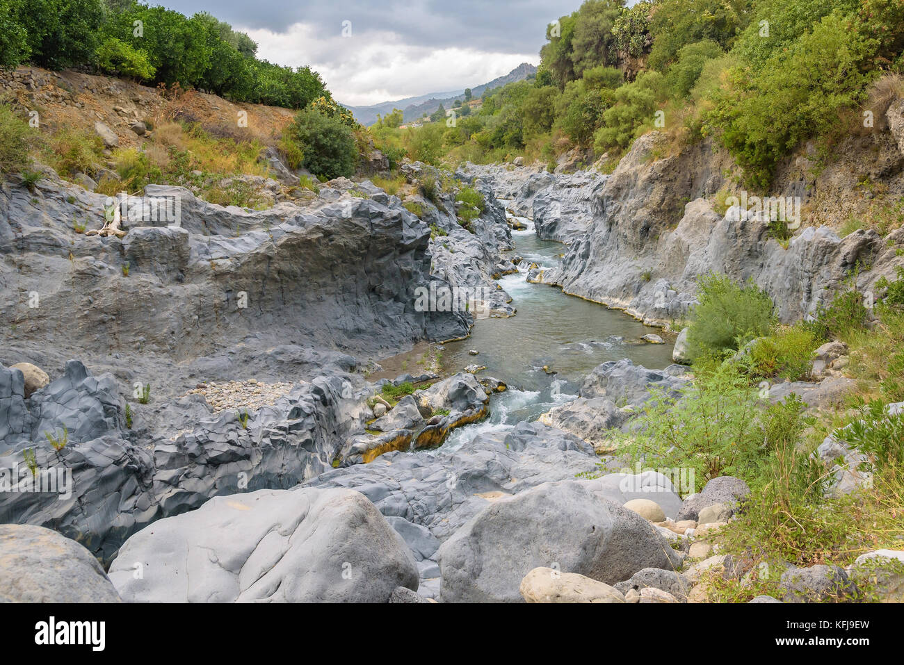 Gorge of the Alcantara river, Sicily, Italy Stock Photo - Alamy