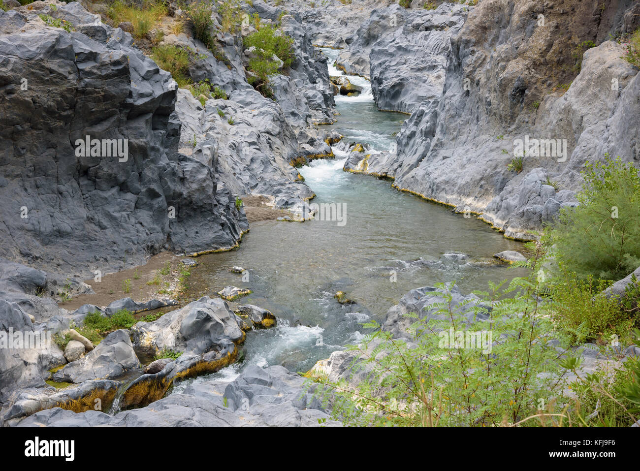 Gorge of the Alcantara river, Sicily, Italy Stock Photo - Alamy