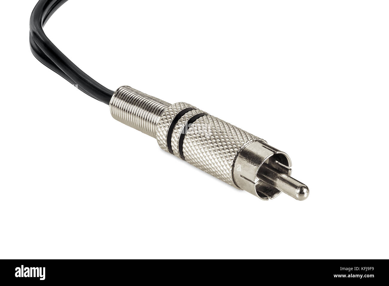 RCA plug isolated on white background with clipping path Stock Photo ...