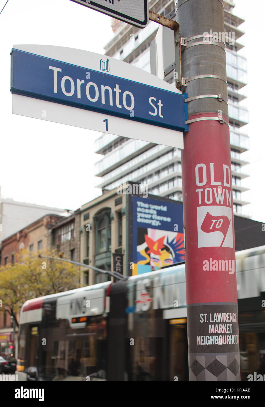 Toronto, Canada - October 29, 2017: Toronto street pole sign in ...