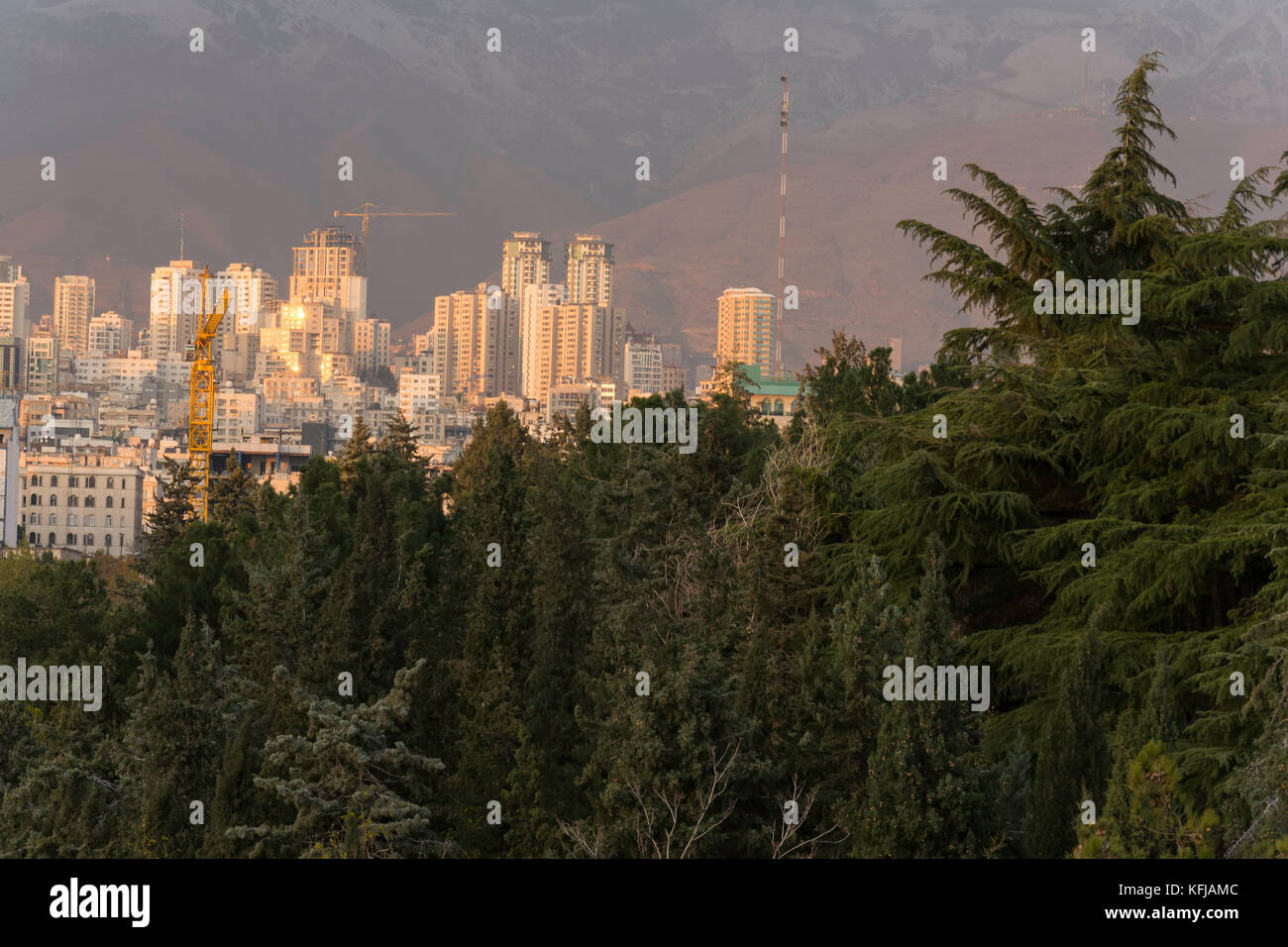 Tehran Province- IRAN-November 20, 2015 Tehran Northern Part Skyline ...