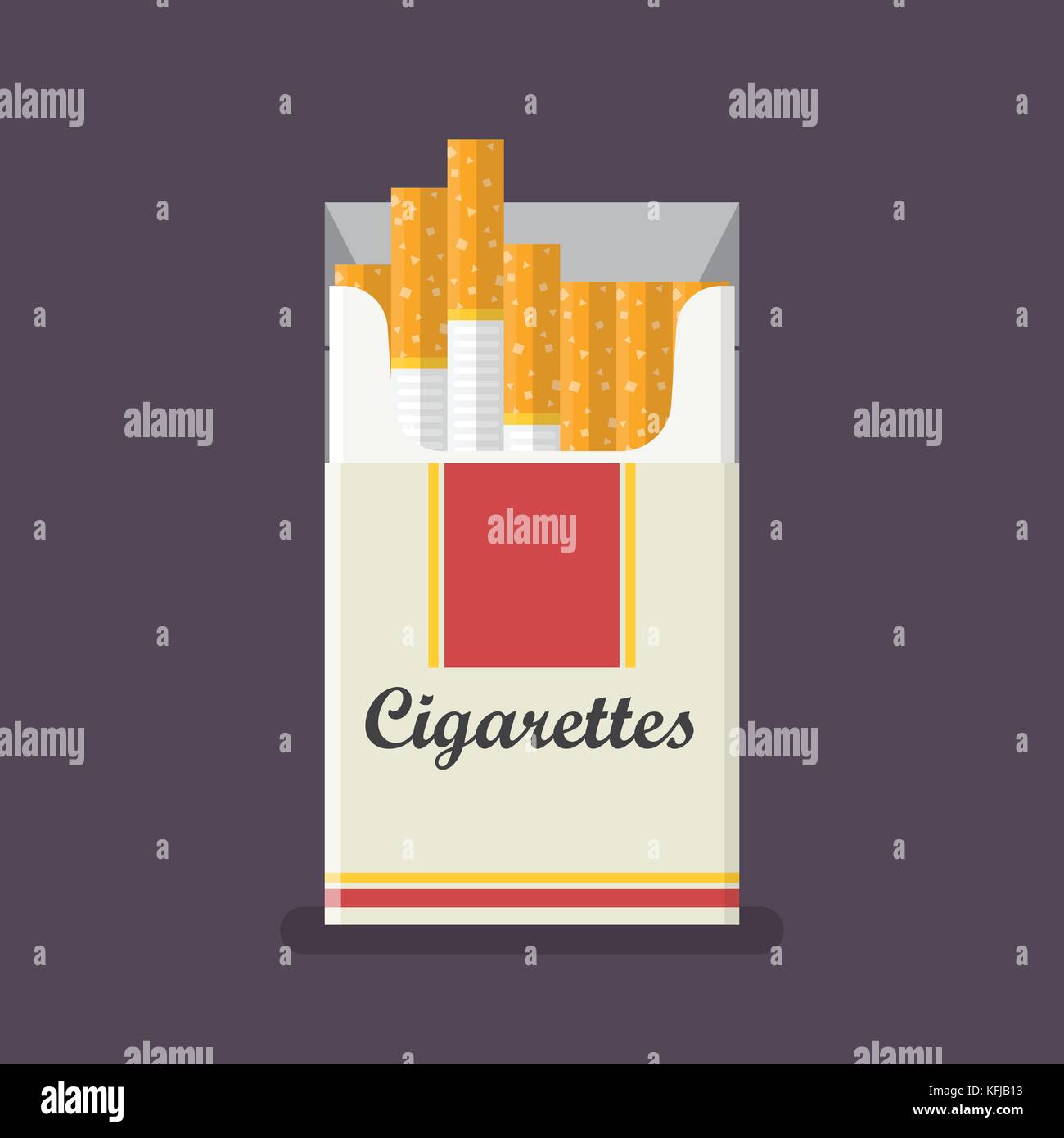 Cigarettes pack in flat style. Vector illustration Stock Vector Image ...