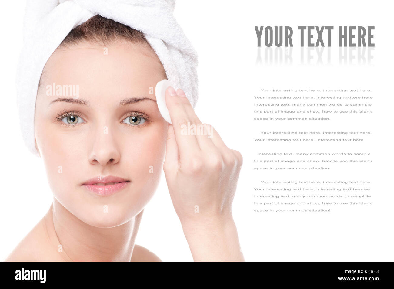 Young woman with perfect health skin of face Stock Photo - Alamy