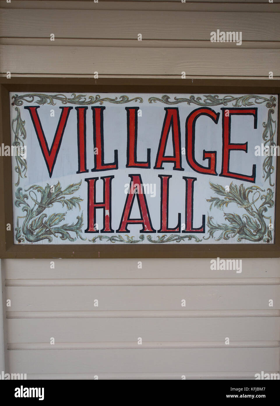 Village hall sign hi-res stock photography and images - Alamy