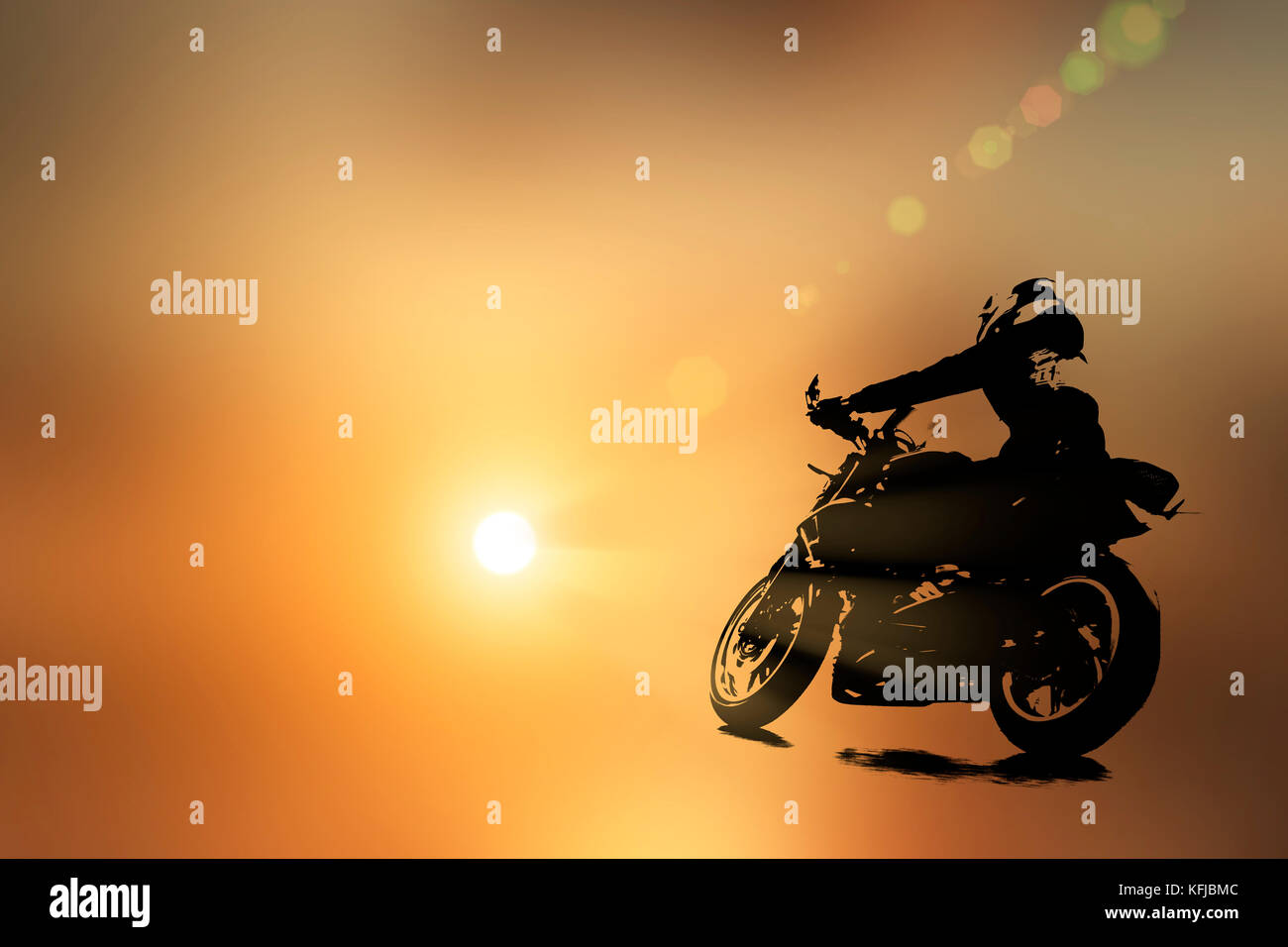 Motorcycle Silhouette Stock Photos & Motorcycle Silhouette Stock Images ...