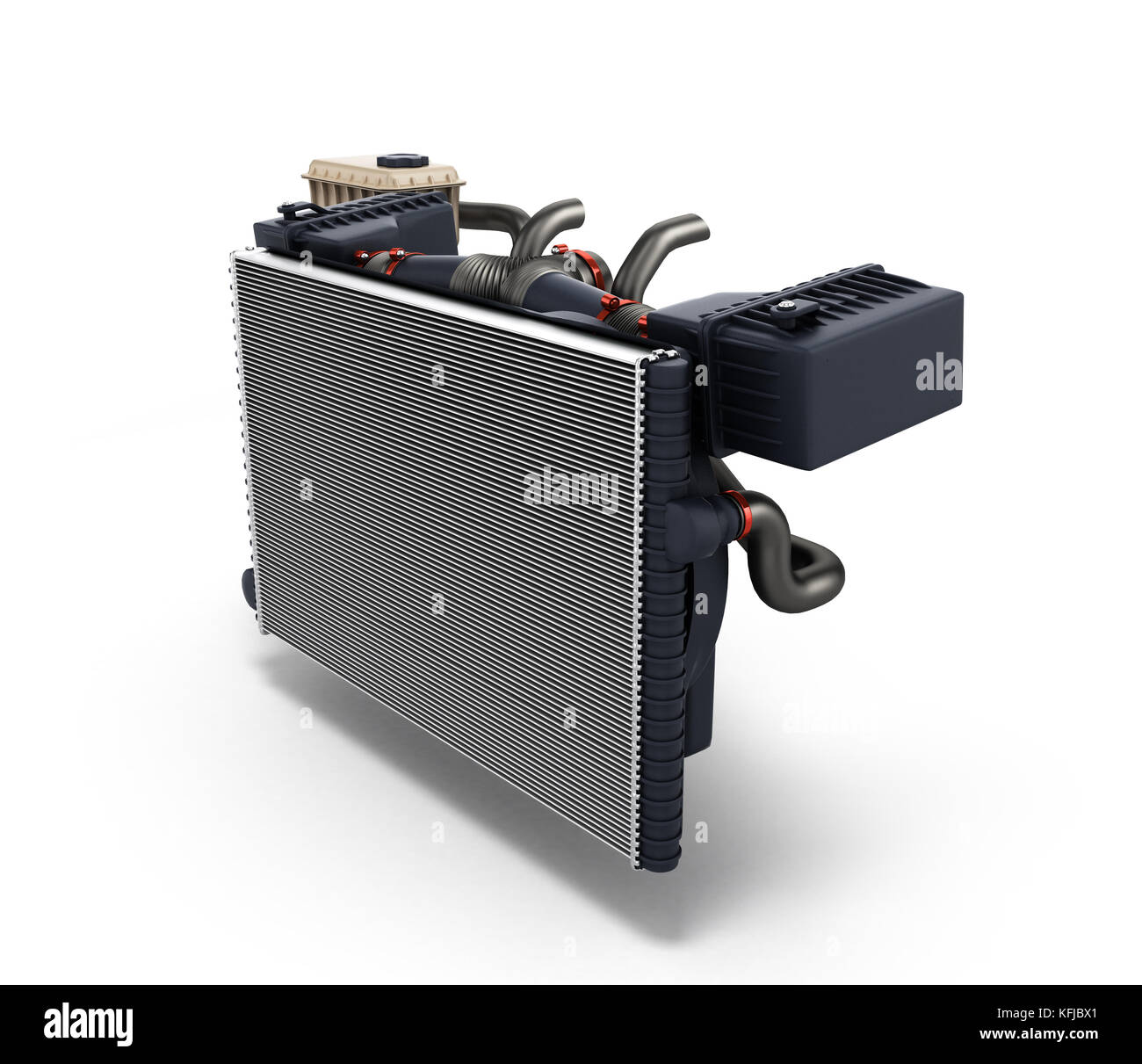 car radiator isolated on white background 3d render Stock Photo - Alamy