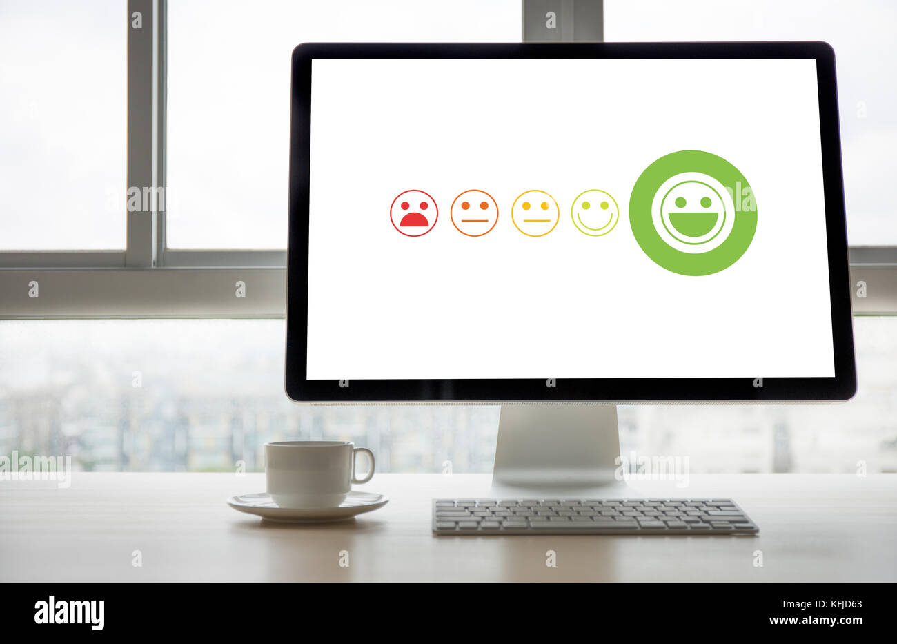 pressing smiley face emoticon The Customer Service Target Business ...