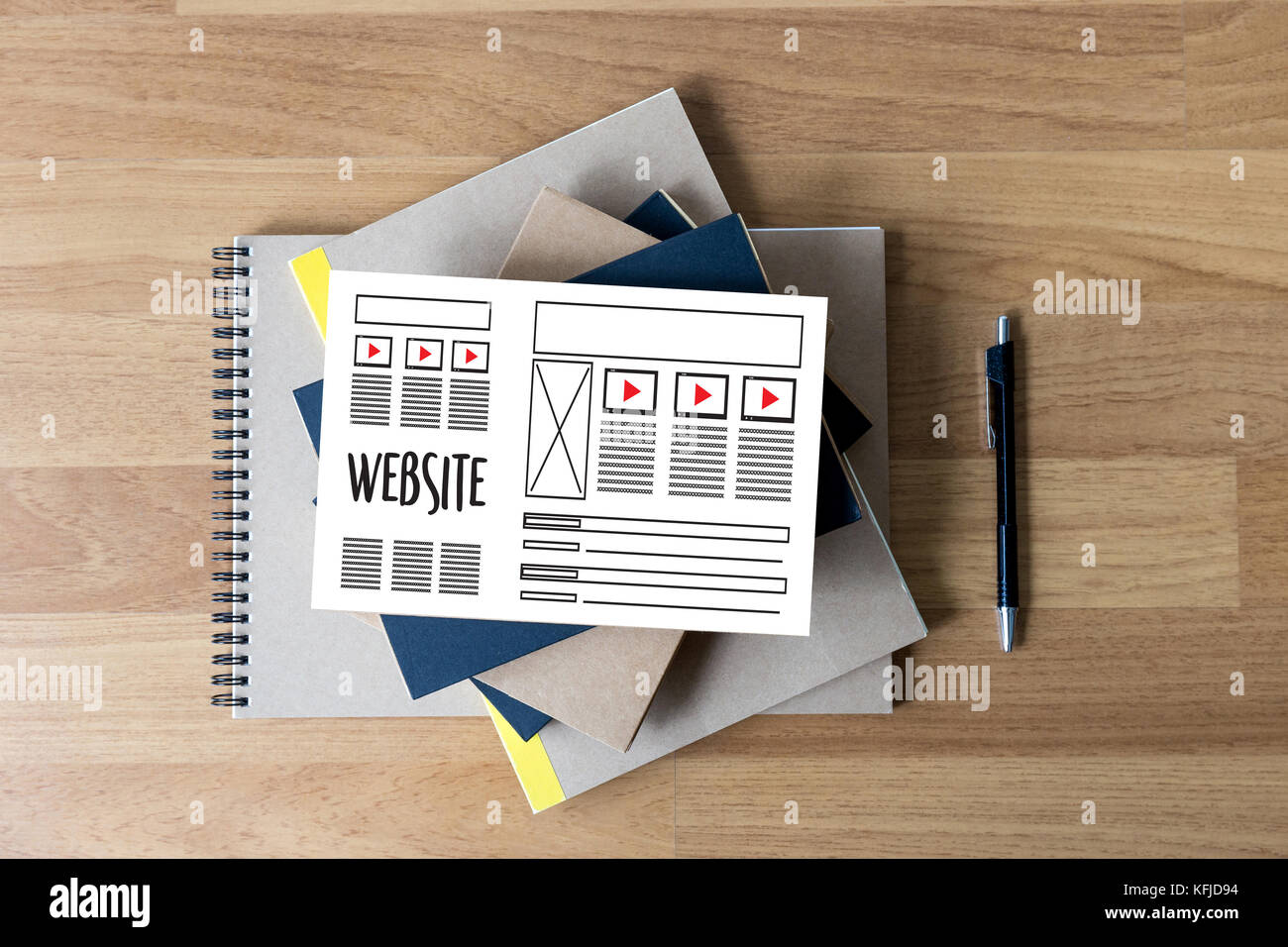 Website designer working layout sketch drawing Software Media WWW and ...