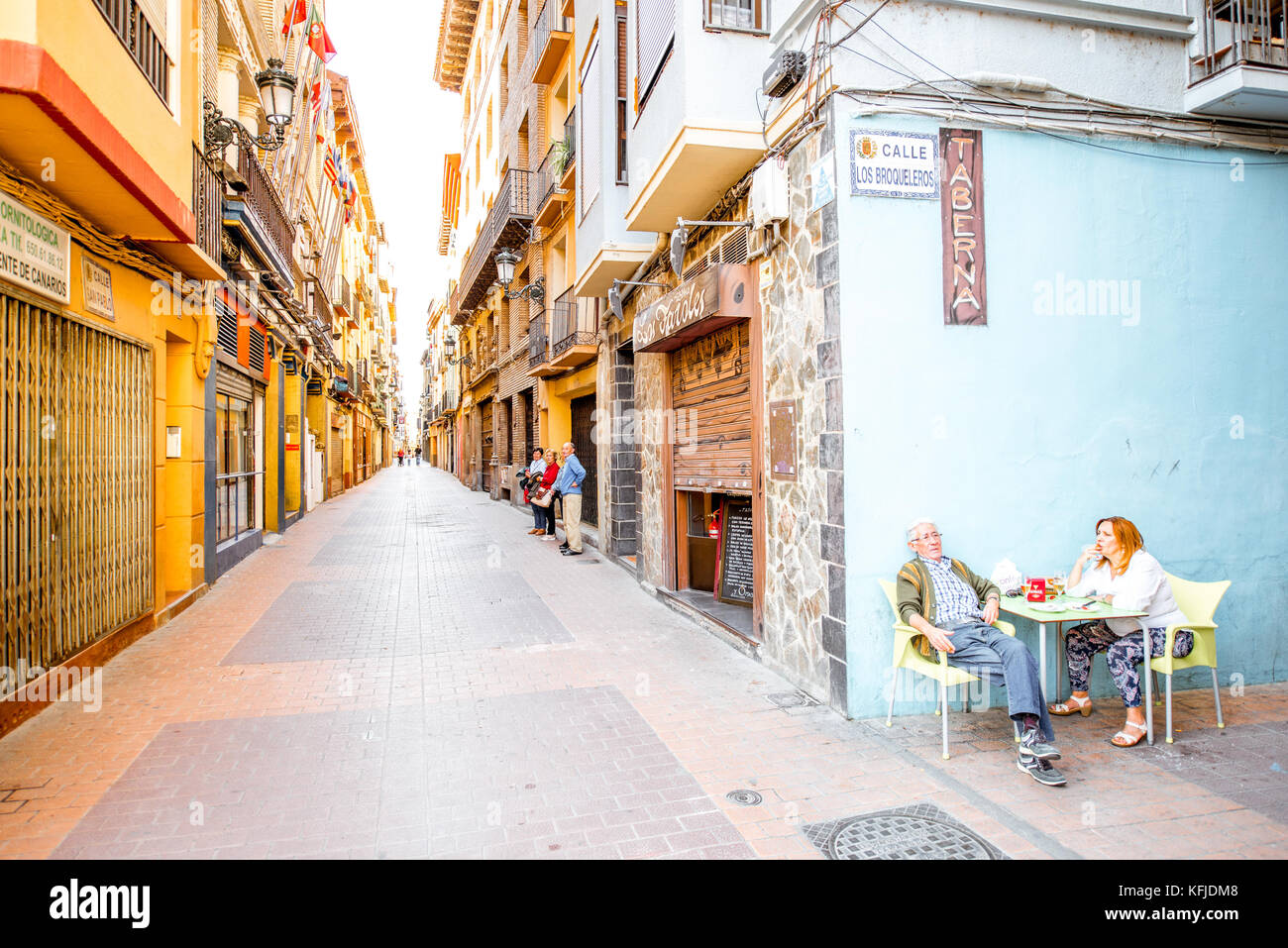 Street view in Zaragoza Stock Photo - Alamy