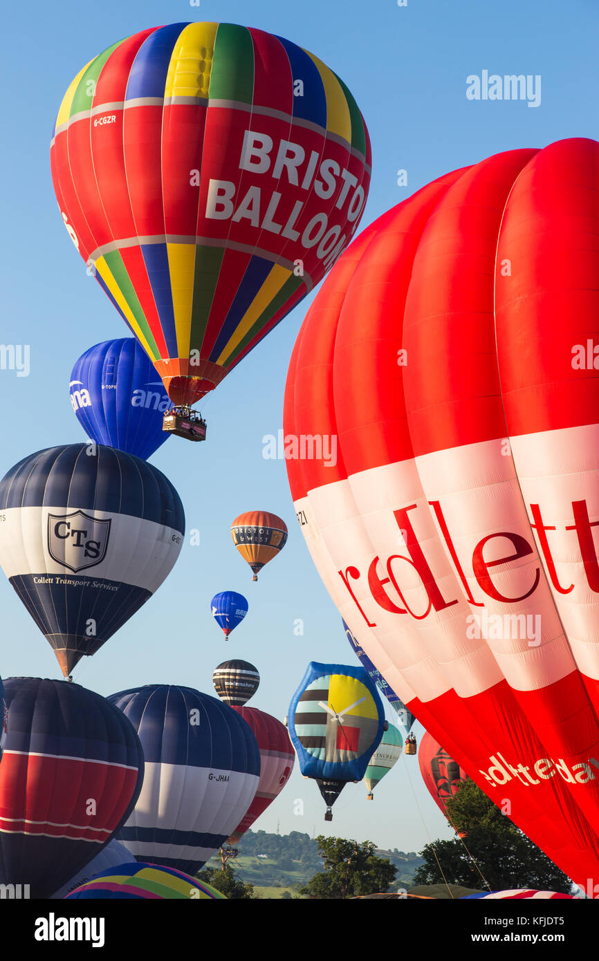 Bristol Balloon Fiesta, Ashton Court Estate, Bristol UK Stock Photo - Alamy