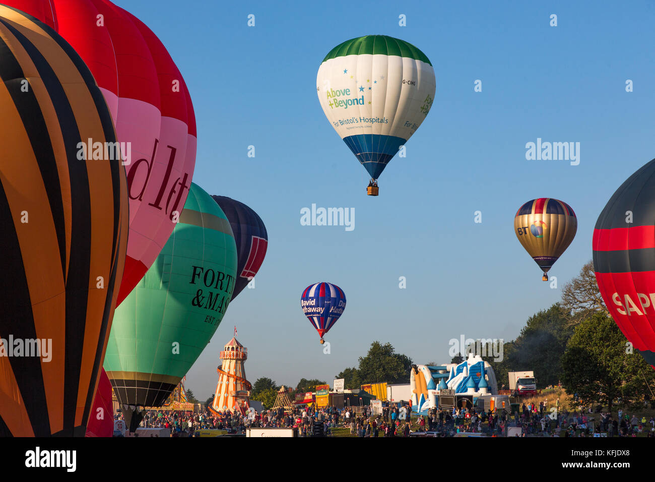 Bristol Balloon Fiesta, Ashton Court Estate, Bristol UK Stock Photo - Alamy