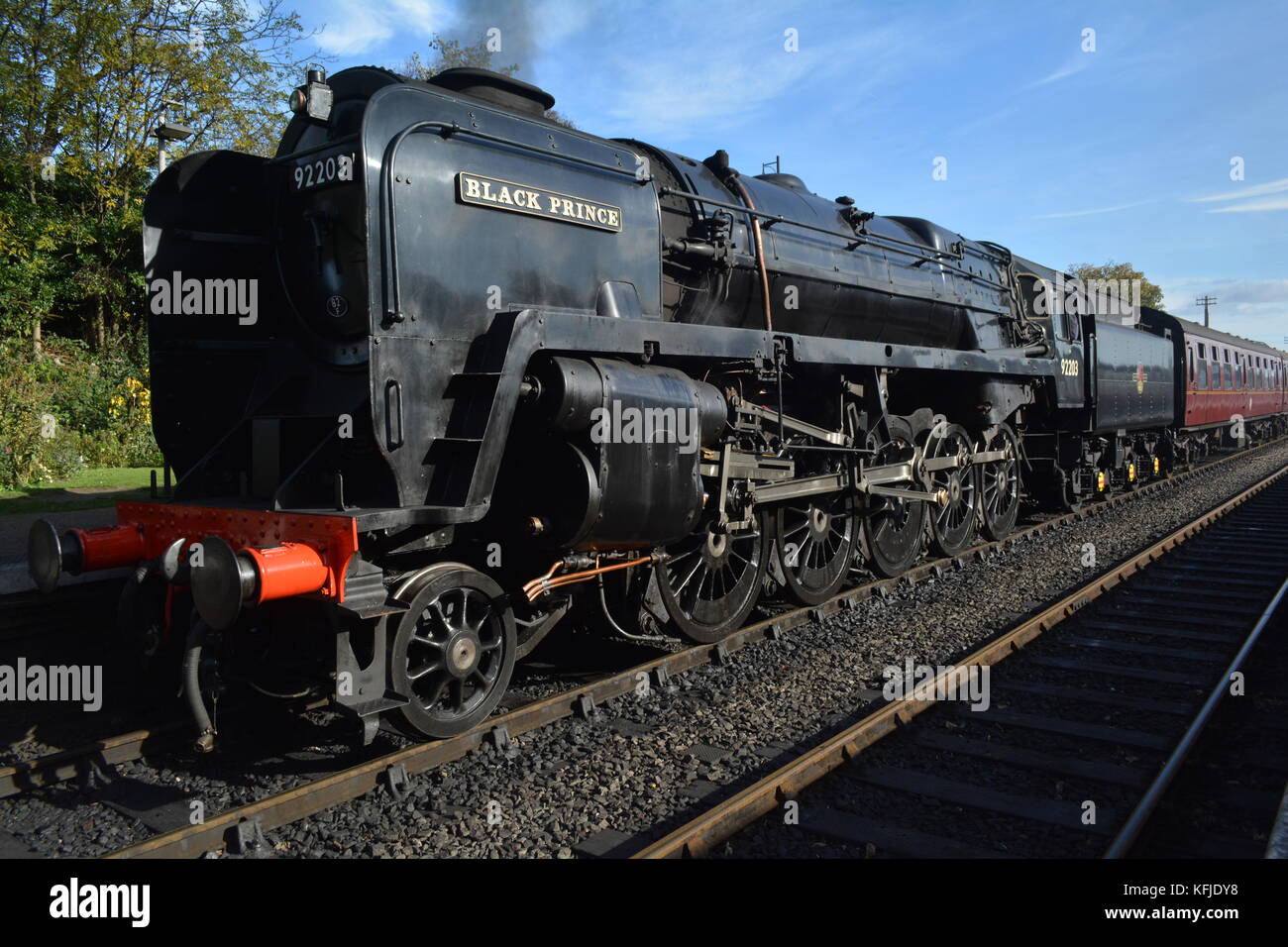 Steam train 92203 black prince hi-res stock photography and images - Alamy