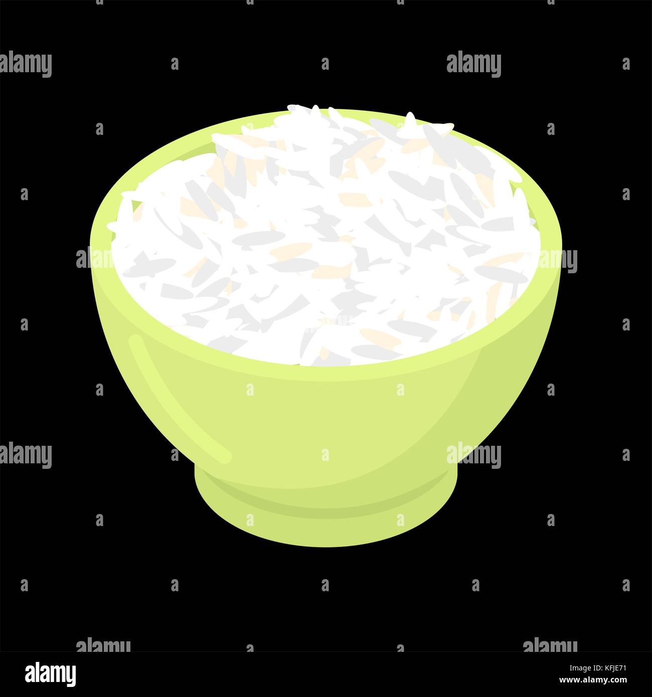 Bowl of Basmati rice cereal isolated. Healthy food for breakfast ...