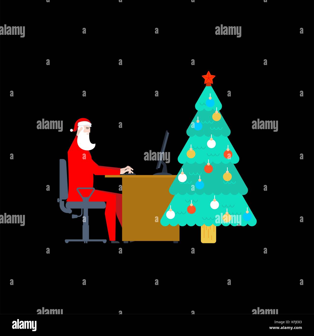 Christmas Room Concept Cartoon Illustration Stock Vector Images - Alamy