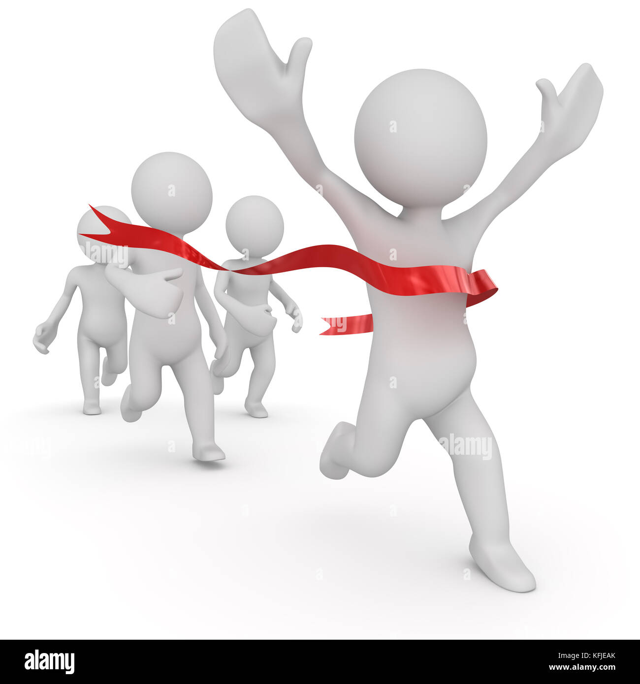 3d man winning race isolated Cut Out Stock Images & Pictures - Alamy