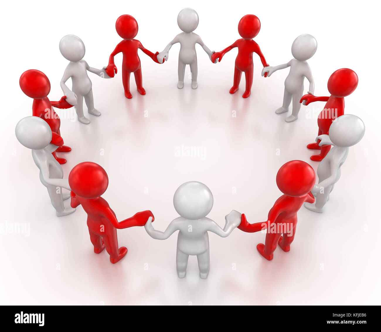 Social network group of people , computer generated image. 3d render ...