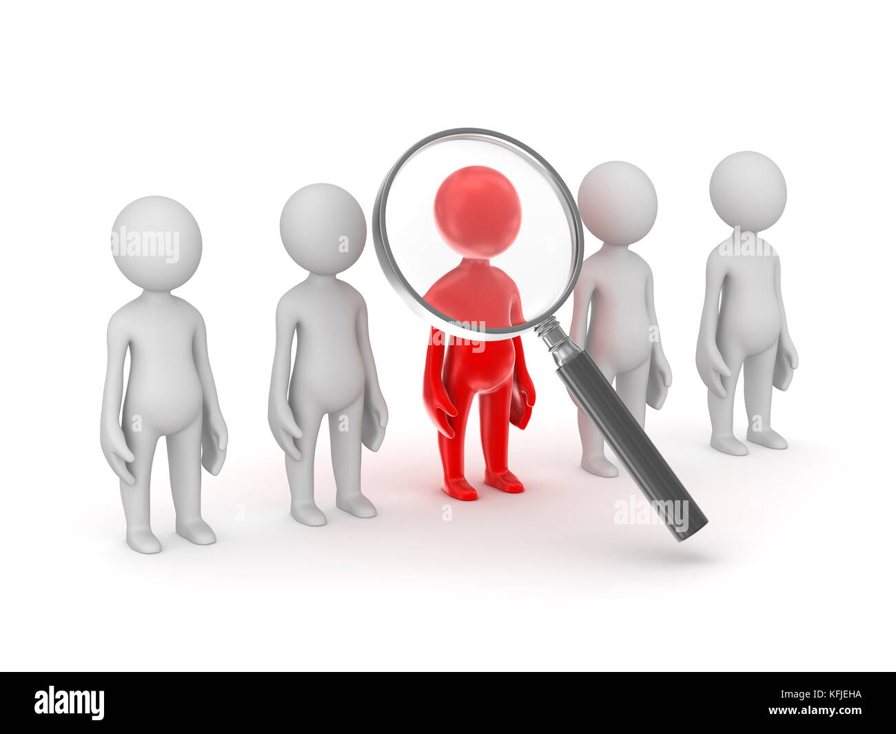 Searching people , computer generated image. 3d render Stock Photo - Alamy