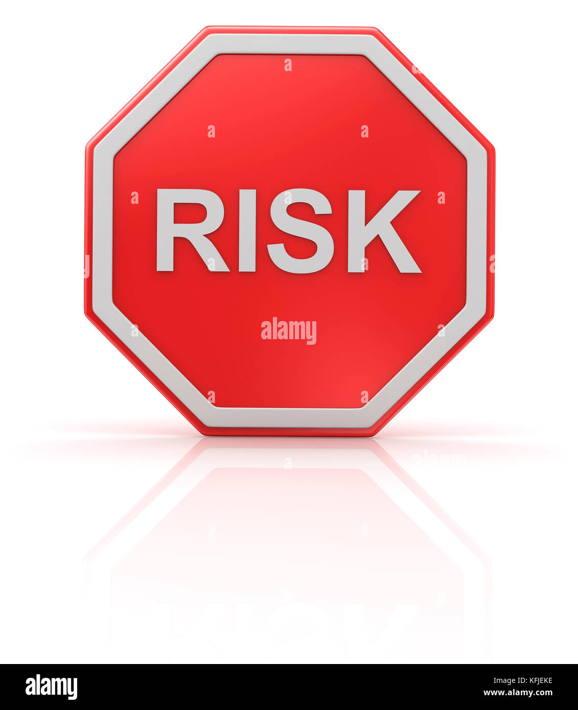Risk road sign , computer generated image. 3d render Stock Photo - Alamy